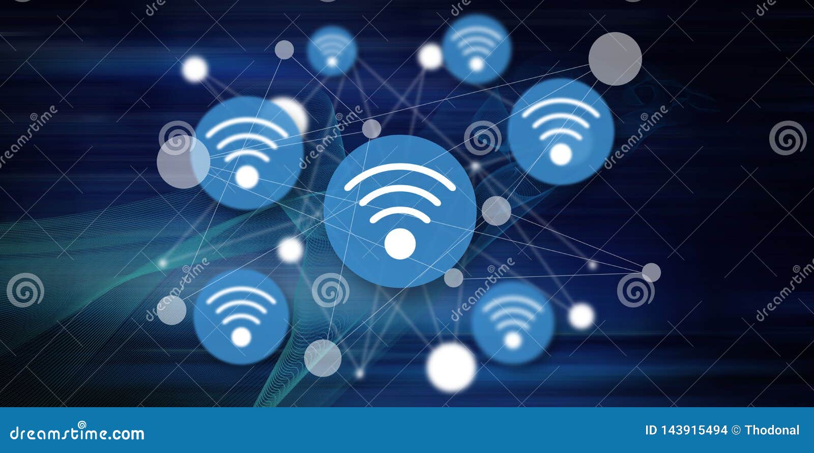 Concept of Wireless Connection Stock Illustration - Illustration of ...