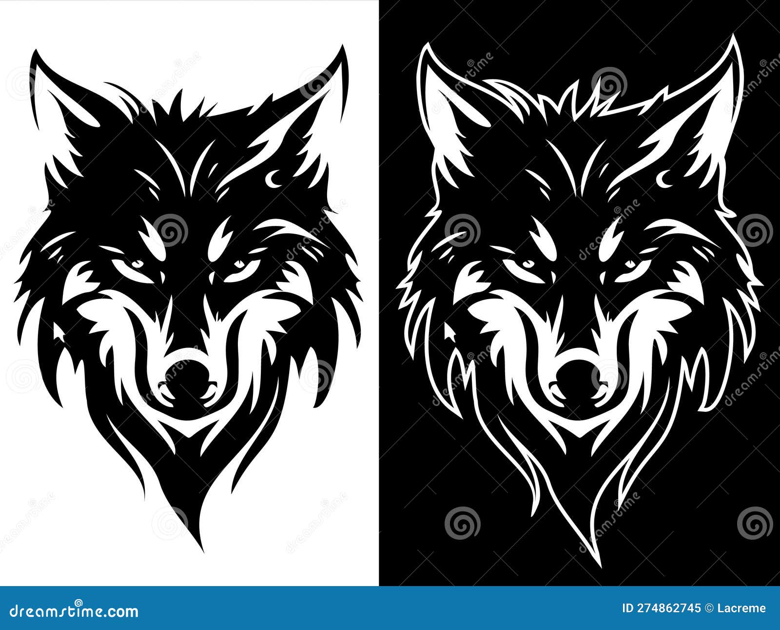 Wolf Icon Background Vector Stock Illustration - Illustration of wild ...
