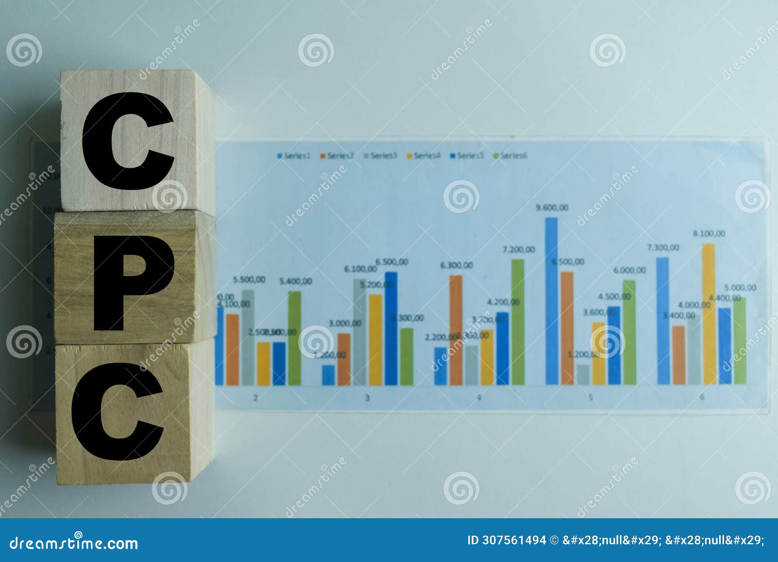 Concept of the Wooden Cubes with the Word CPC on Wooden Background ...