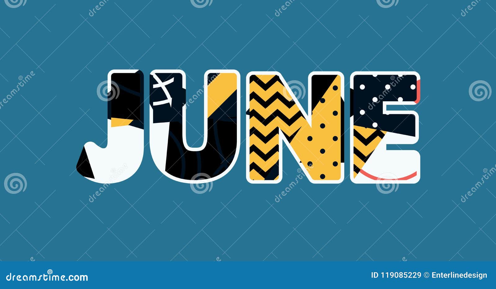 Concept Word Art Illustration De Juin Illustration de Vecteur ...