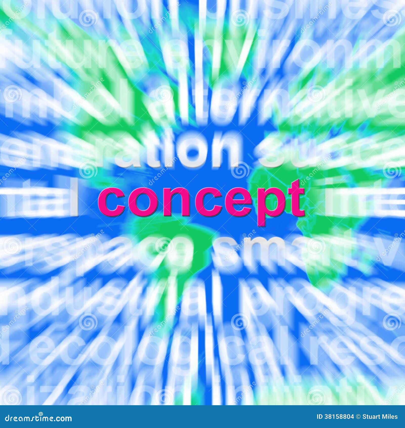 Concept Word Cloud Shows Idea Concepts Stock Illustration ...