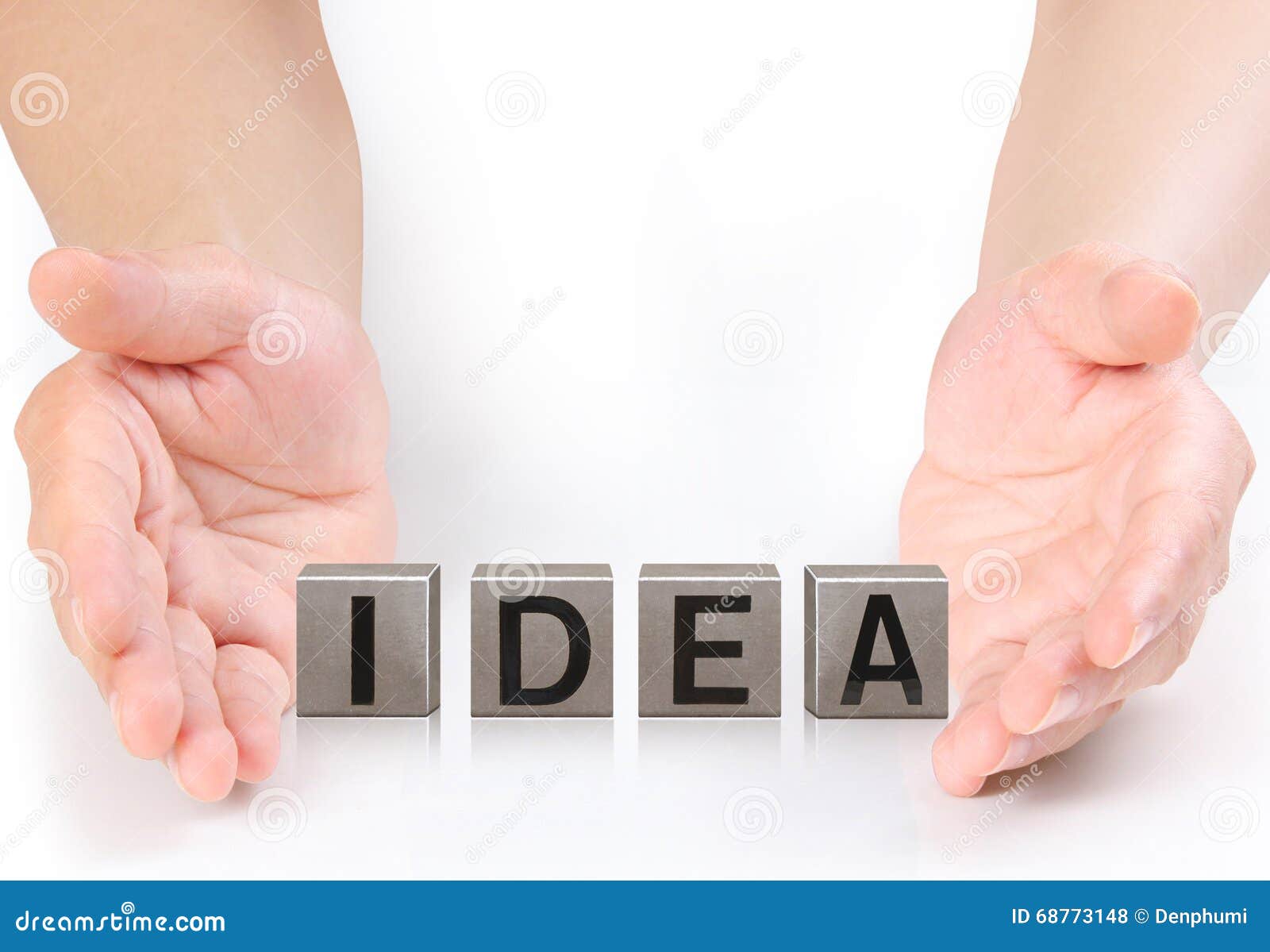 Concept Word Forming a Metal Box in Open Hand Stock Photo - Image of ...