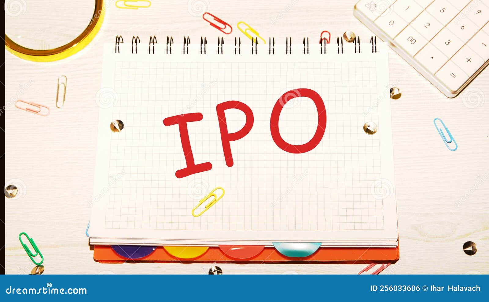 The Concept of the Word IPO Written on a Notebook, Initial Public ...
