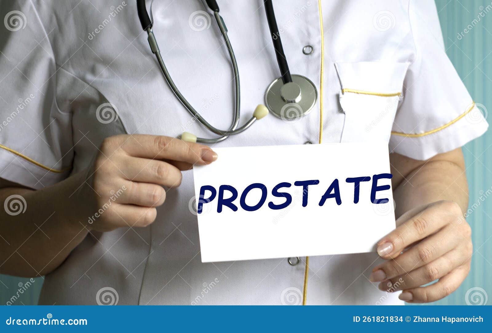Concept Word PROSTATE in the Hands of a Doctor Stock Photo - Image of ...