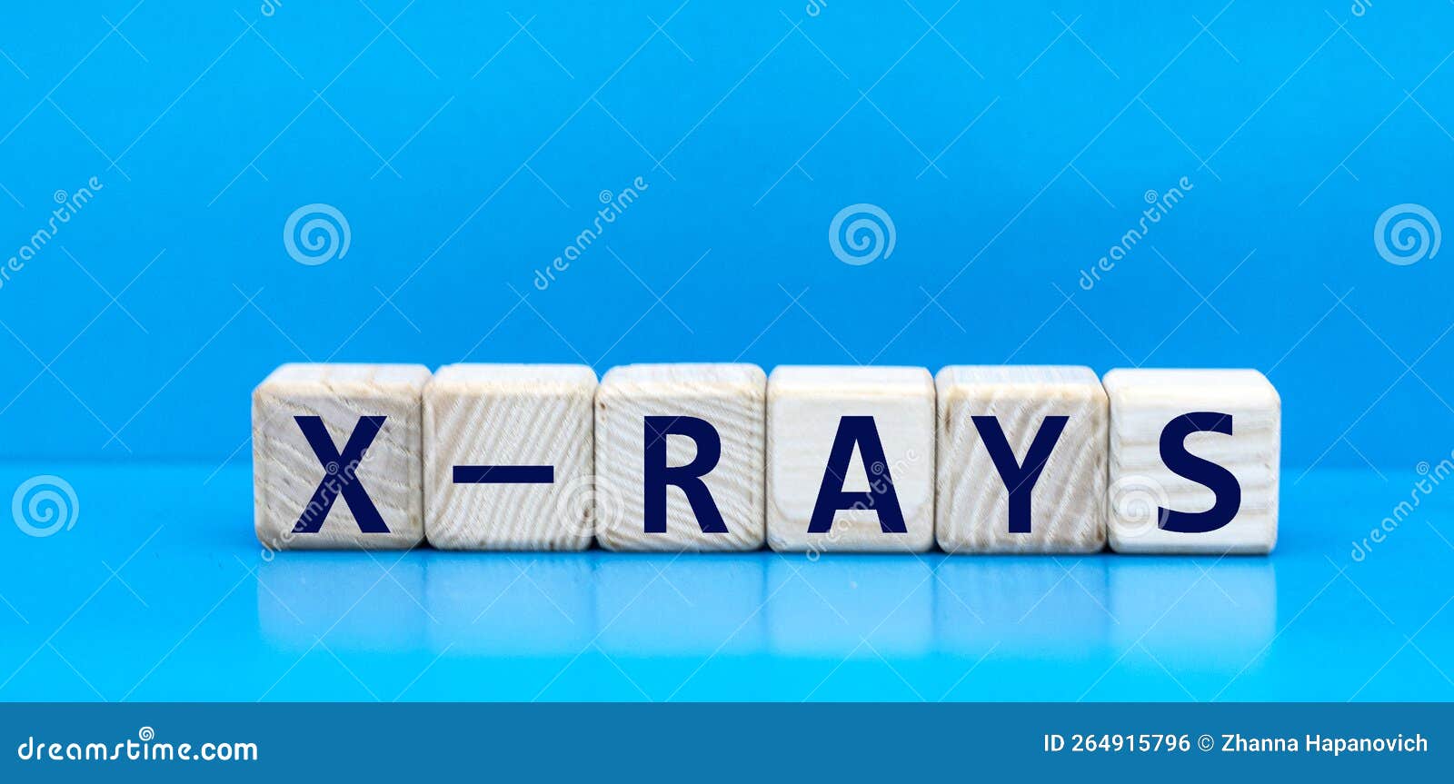Concept Word X-RAYS on Cubes on a Blue Background Stock Photo - Image ...