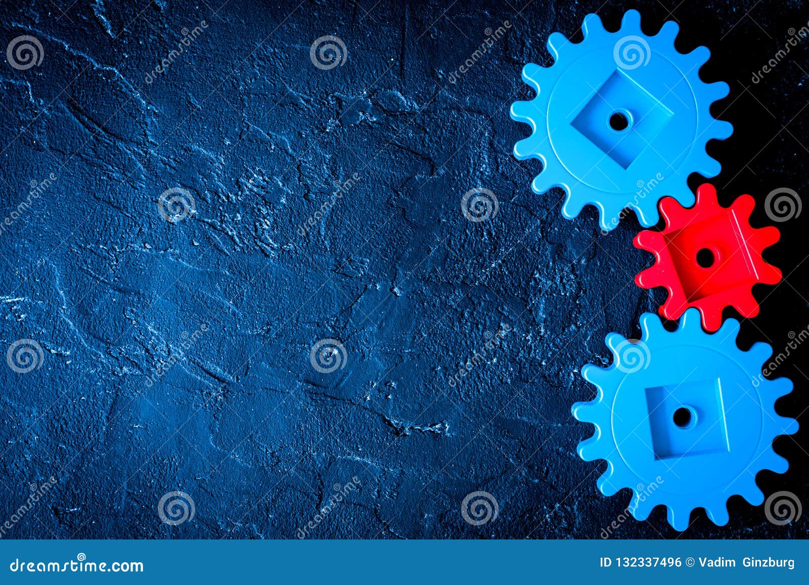 Concept of Work Process Movement Gears Top View Stock Photo - Image of ...
