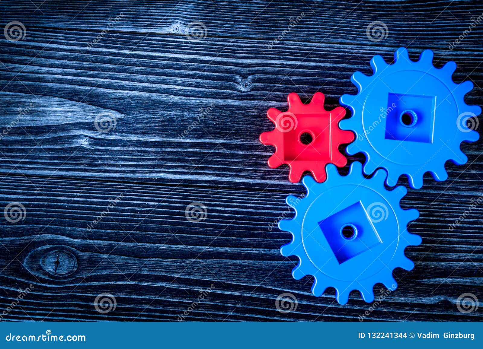 Concept of Work Process Movement Gears Top View Stock Photo - Image of ...