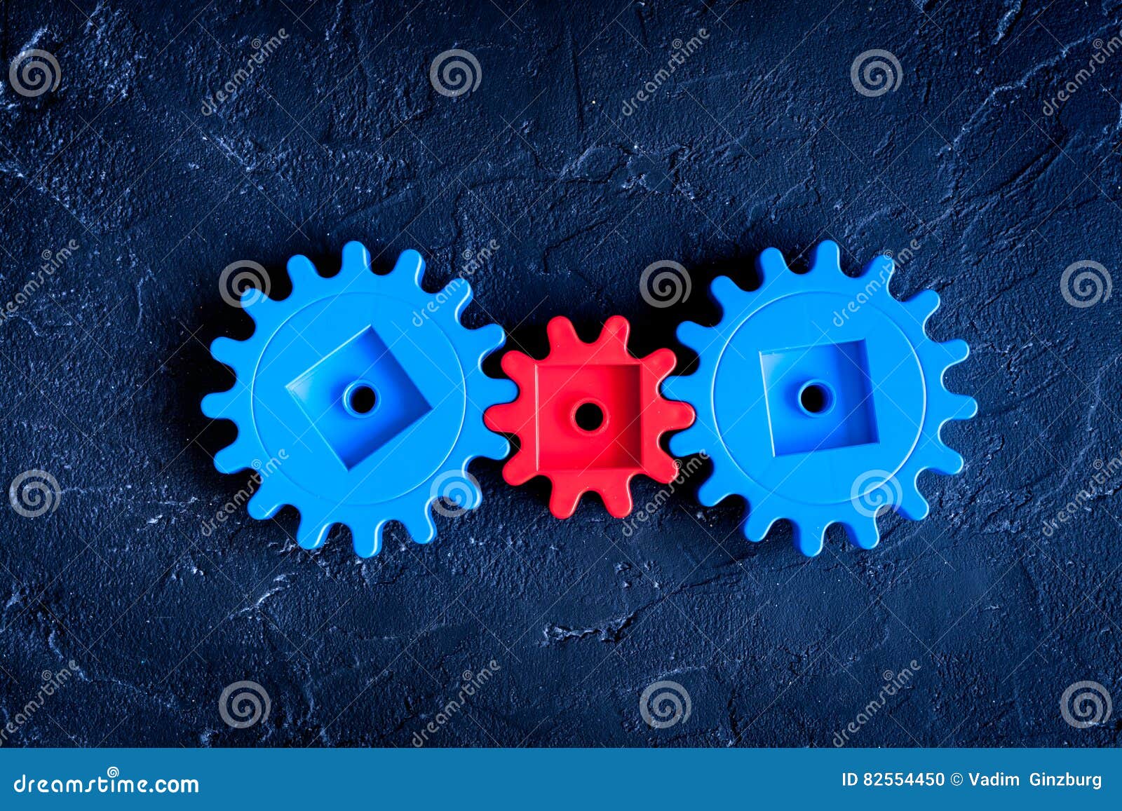 Concept of Work Process Movement Gears Top View Stock Photo - Image of ...