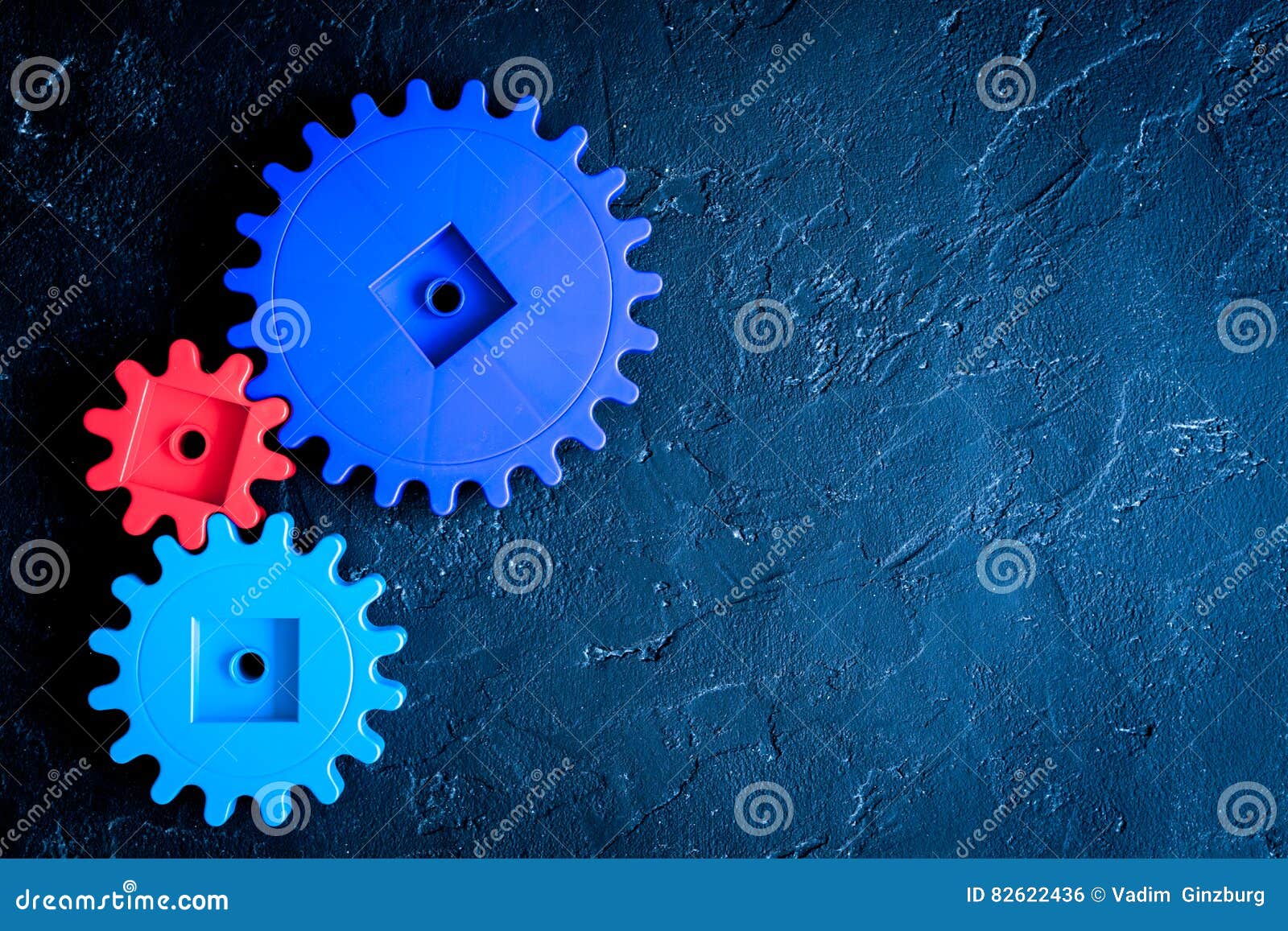 Concept of Work Process Movement Gears Top View Stock Photo - Image of ...