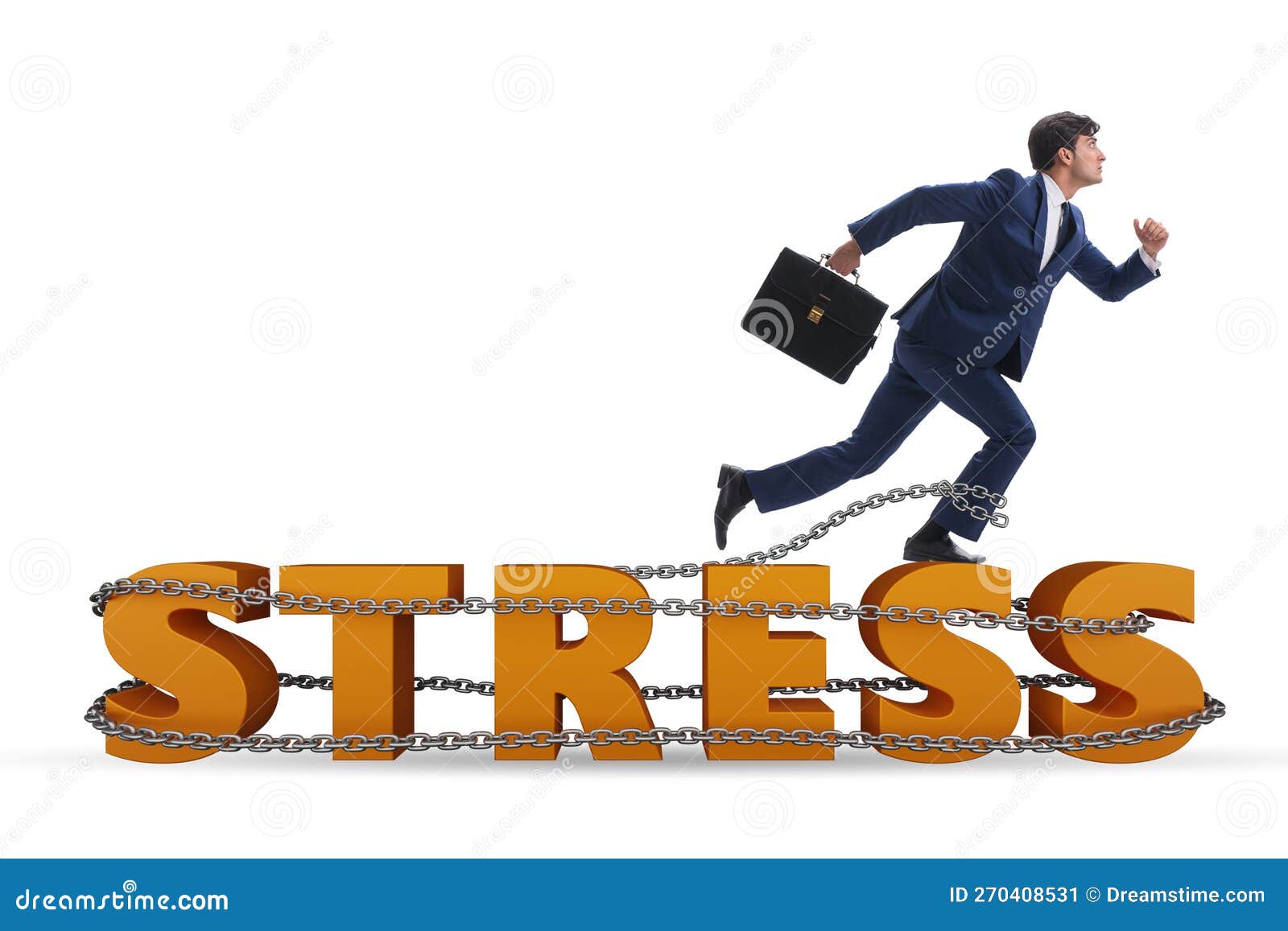 Concept of Work Related Stress with Businessman Stock Image - Image of ...