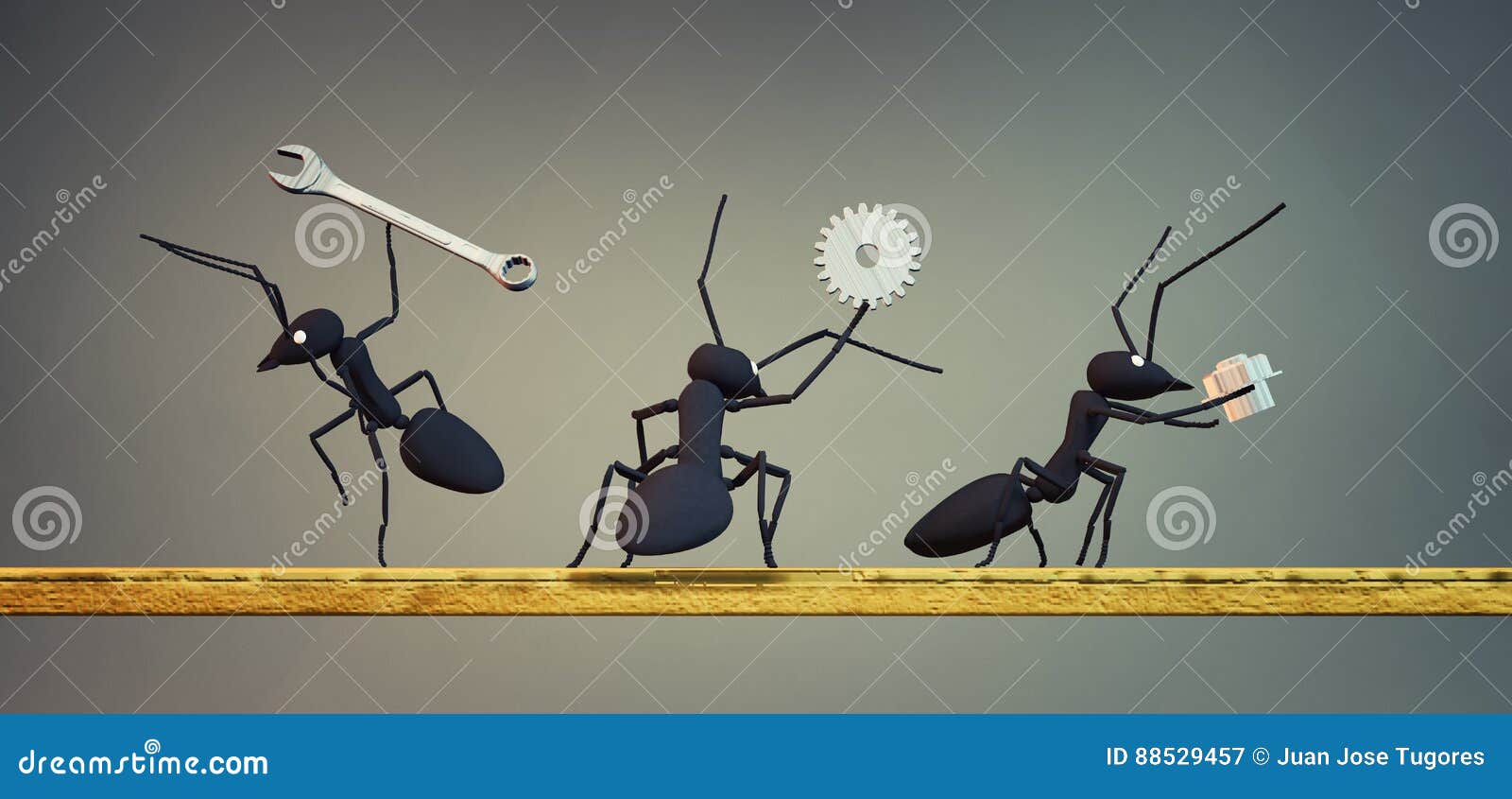 Concept Work, Team Of Ants Royalty-Free Illustration | CartoonDealer ...