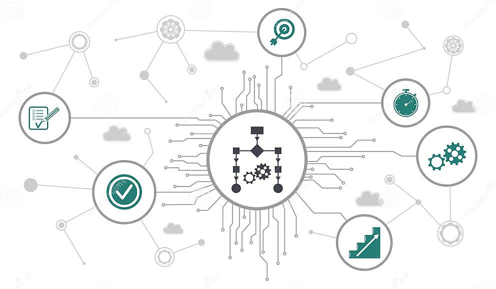 Concept of workflow stock illustration. Illustration of check - 315346154