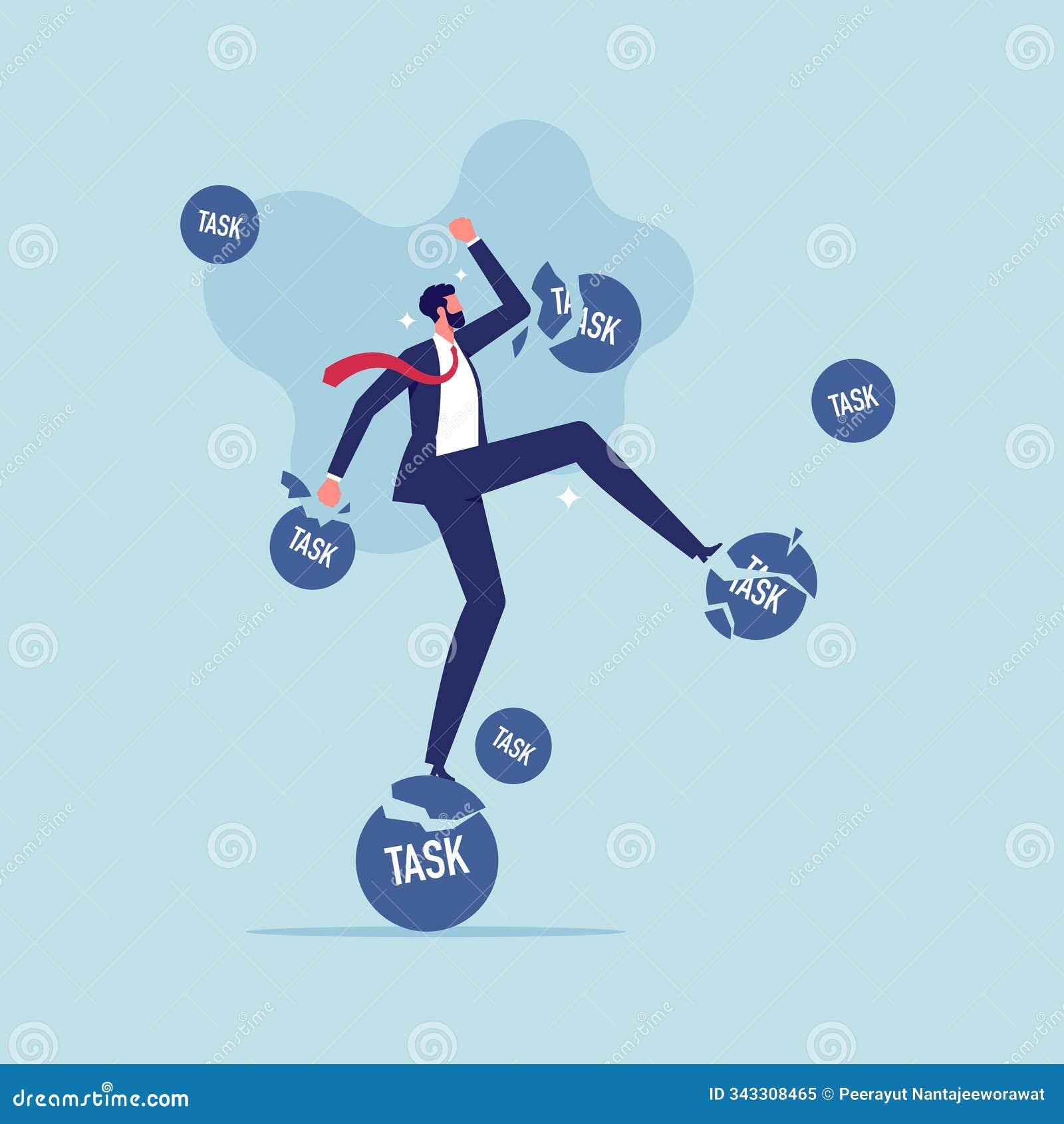 Multitasking,project Management Vector Line Icon, Linear Concept ...