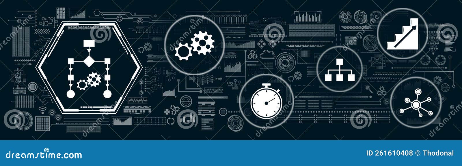 Concept of workflow stock illustration. Illustration of process - 261610408