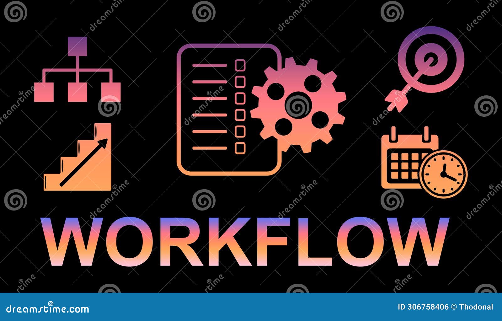 Concept of workflow stock illustration. Illustration of business ...