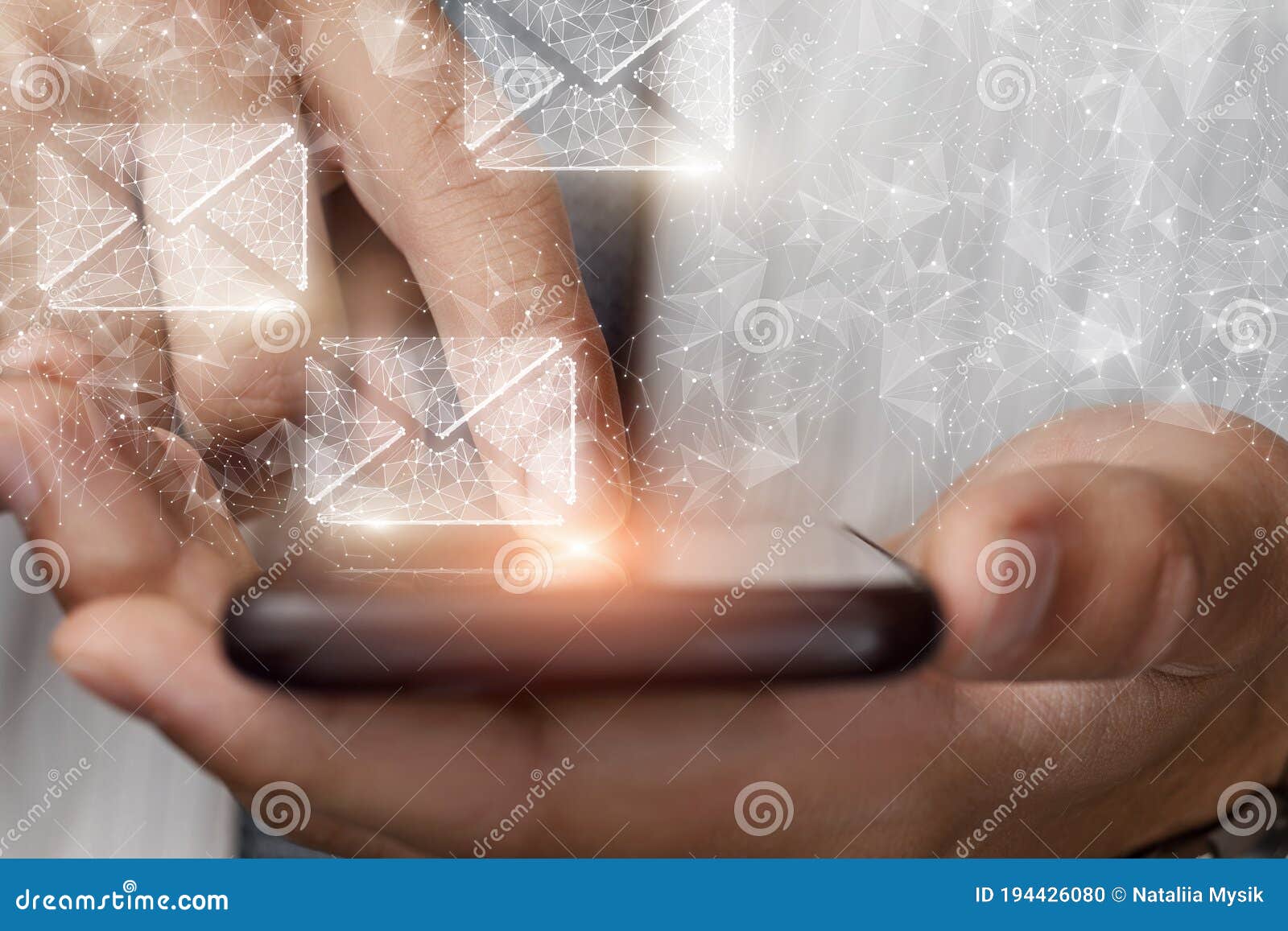 Concept of Working with Email on the Internet Stock Photo - Image of ...