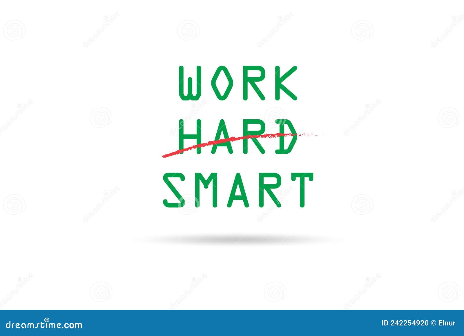 Concept of Working Smart Not Hard Stock Illustration - Illustration of ...