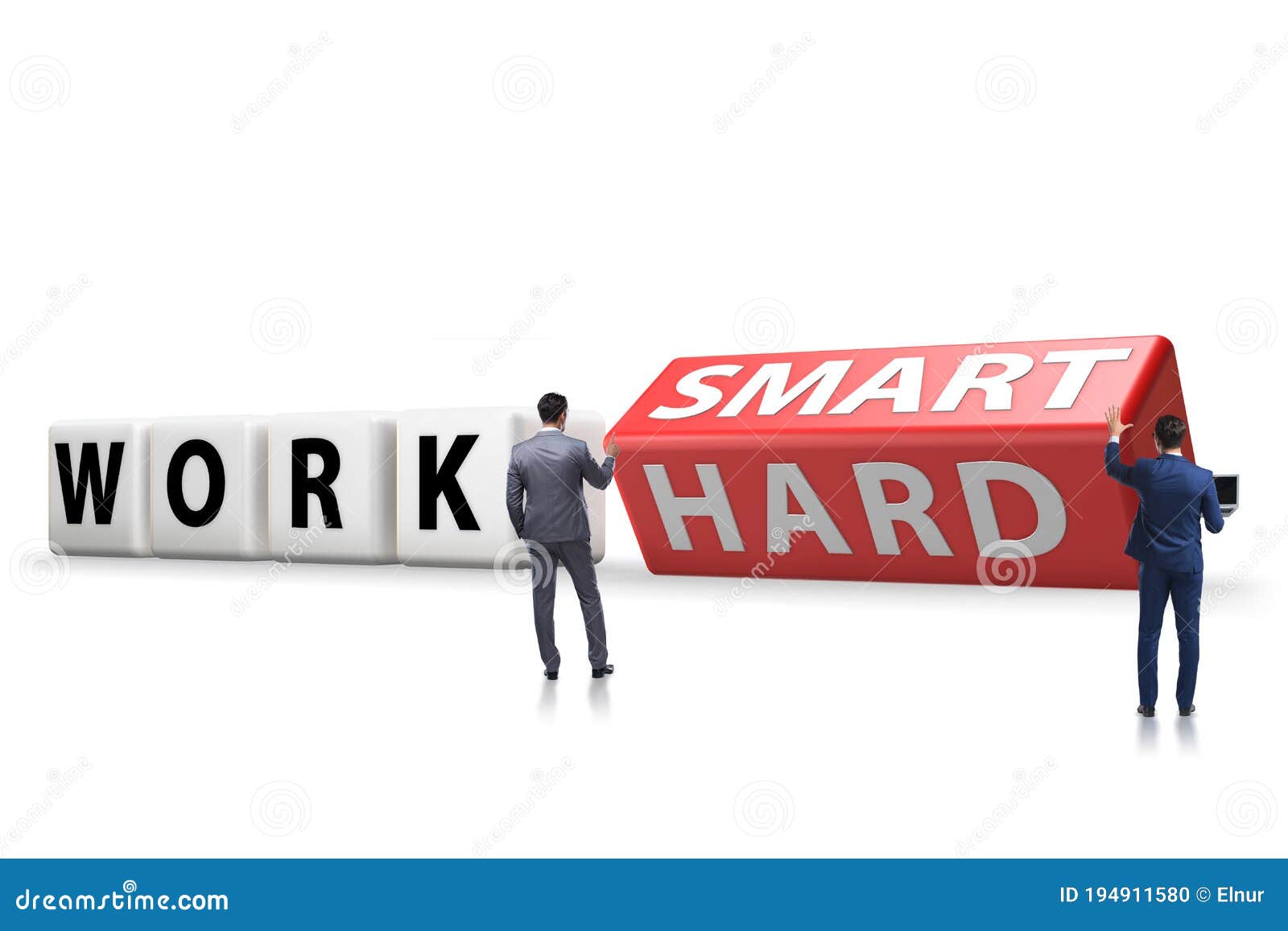 Concept of Working Smart Not Hard Stock Illustration - Illustration of ...