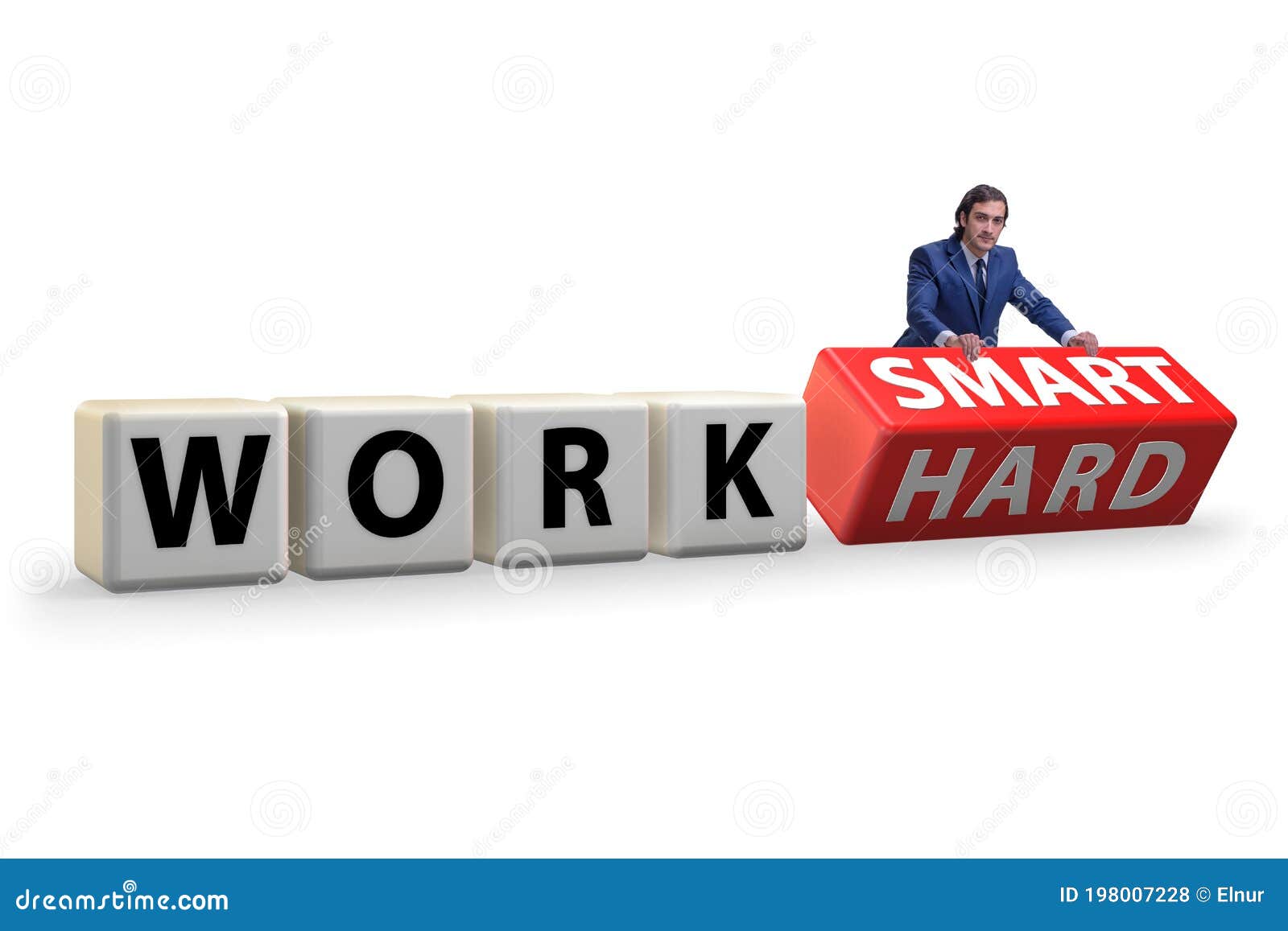 Concept of Working Smart Not Hard Stock Illustration - Illustration of ...