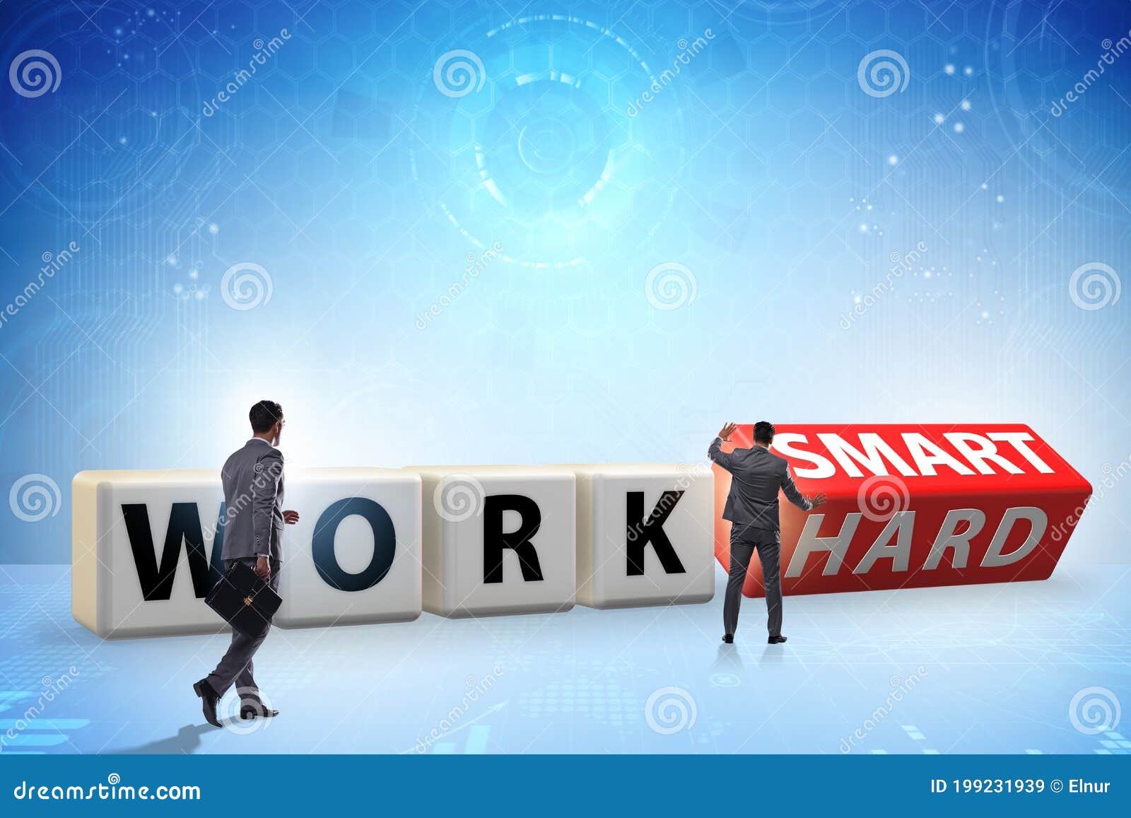 Concept of Working Smart Not Hard Stock Image - Image of cubes ...