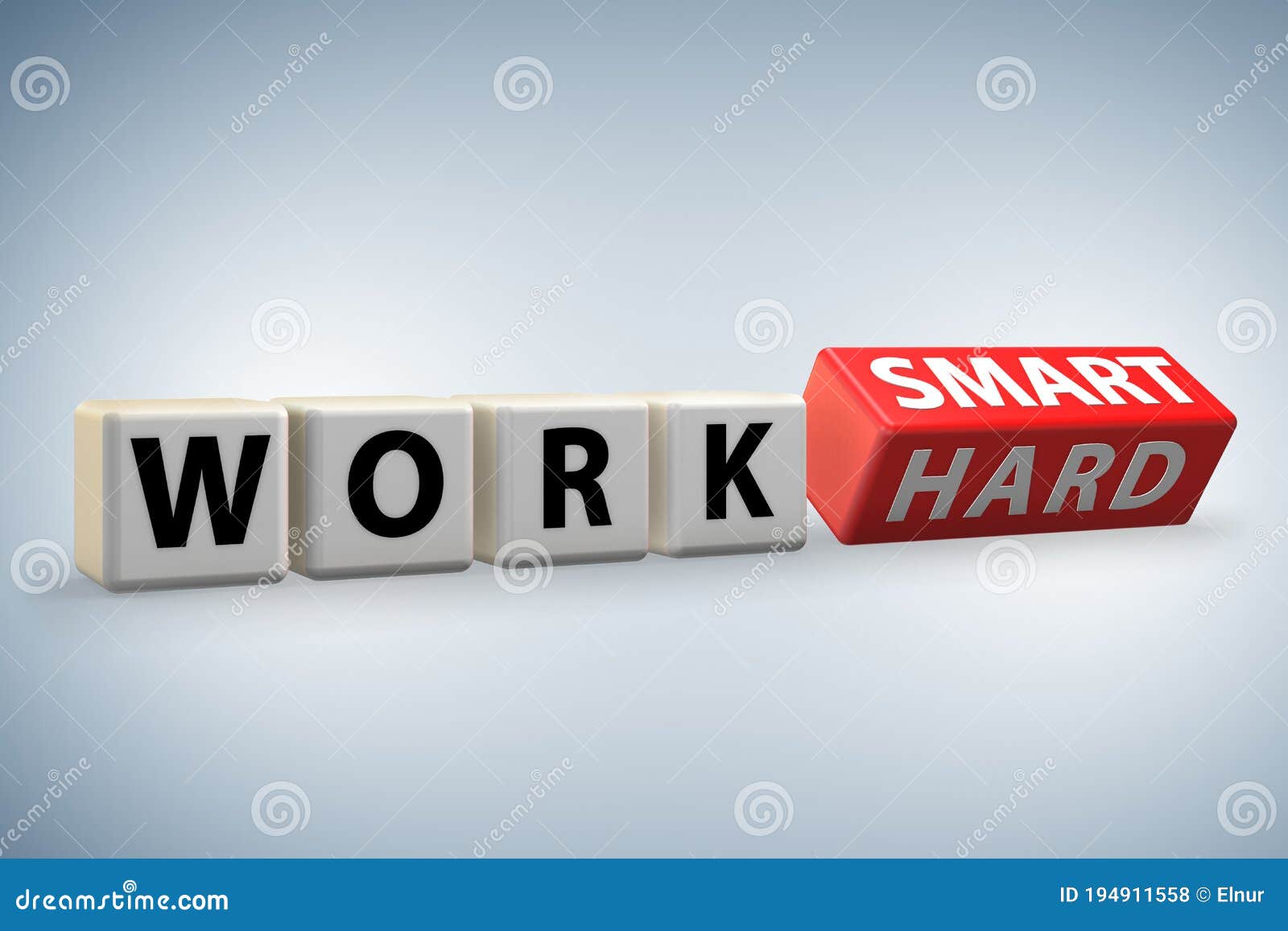 Concept of Working Smart Not Hard - 3d Rendering Stock Illustration ...