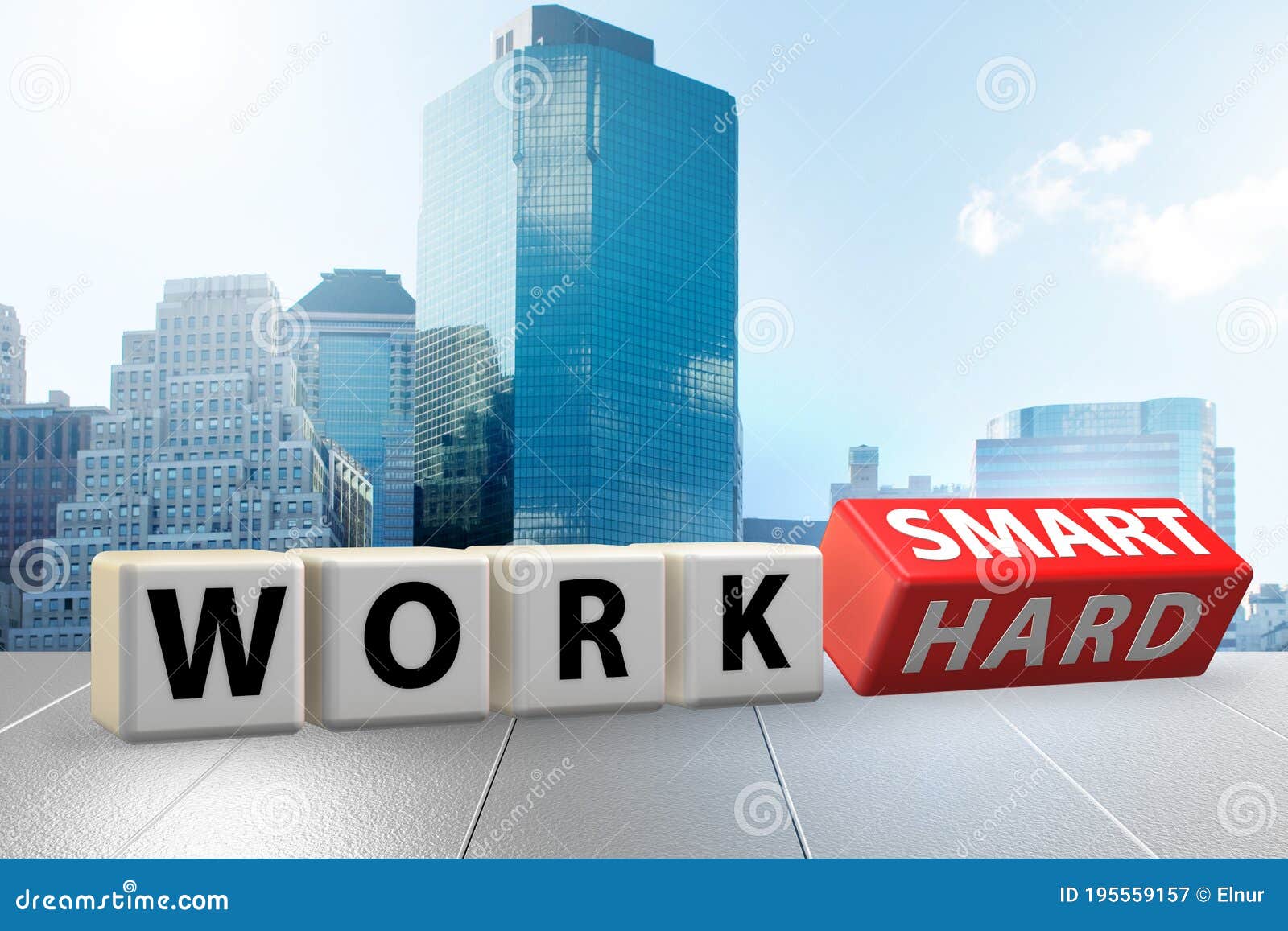 Concept of Working Smart Not Hard - 3d Rendering Stock Illustration ...