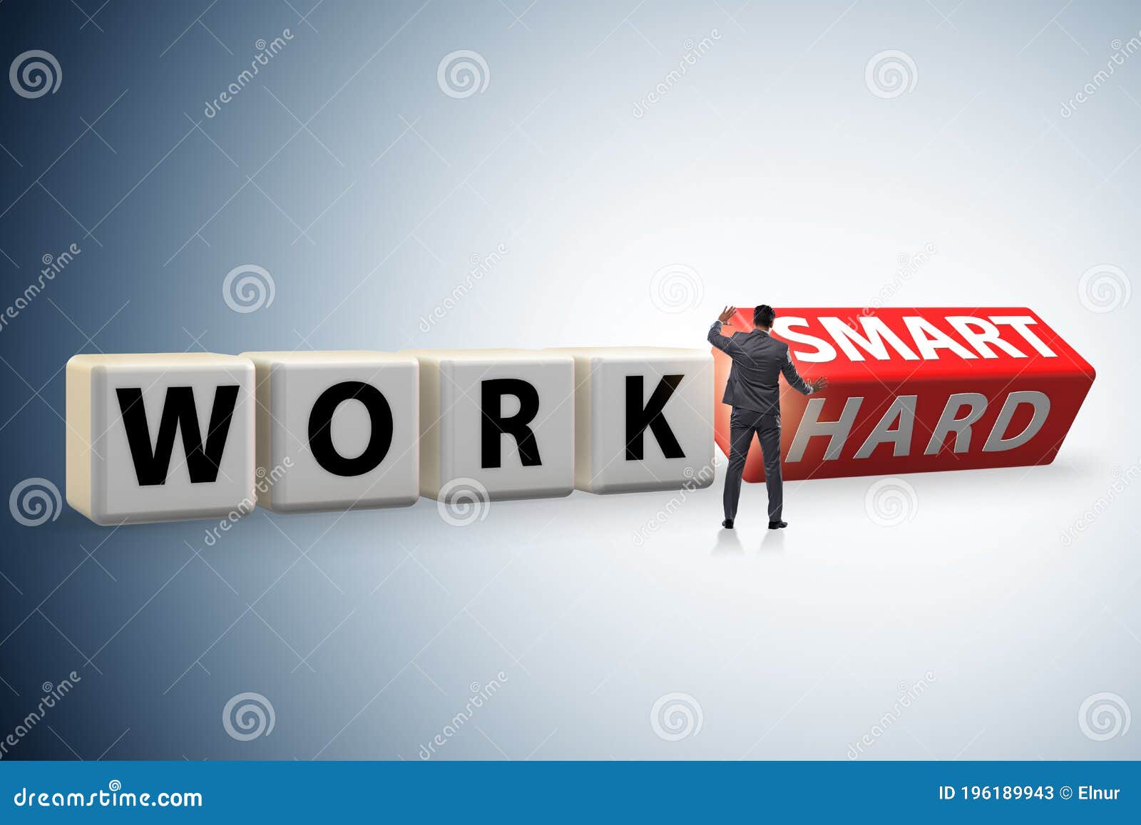 Concept of Working Smart Not Hard Stock Image - Image of employee ...