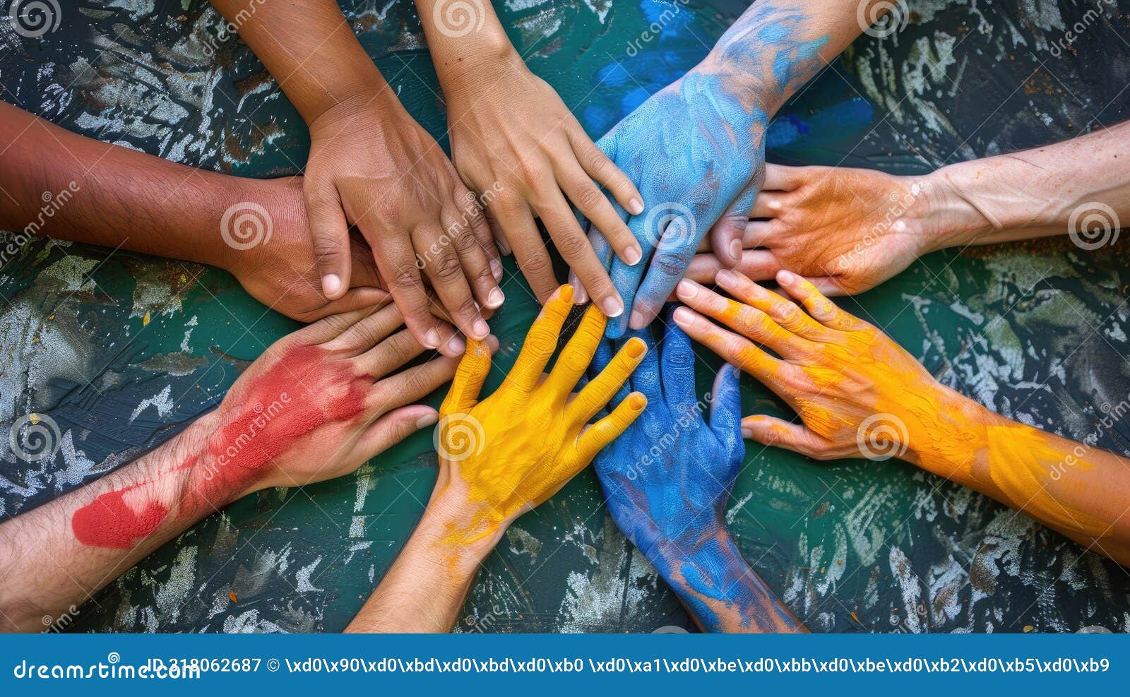 Concept of Working Together with Hands. Teamwork Stock Image - Image of ...
