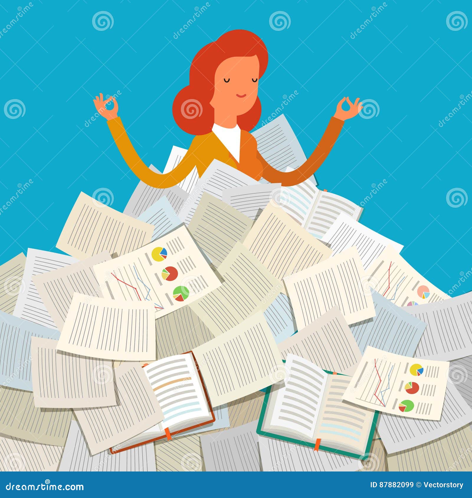 Concept of workload. stock vector. Illustration of erudition - 87882099