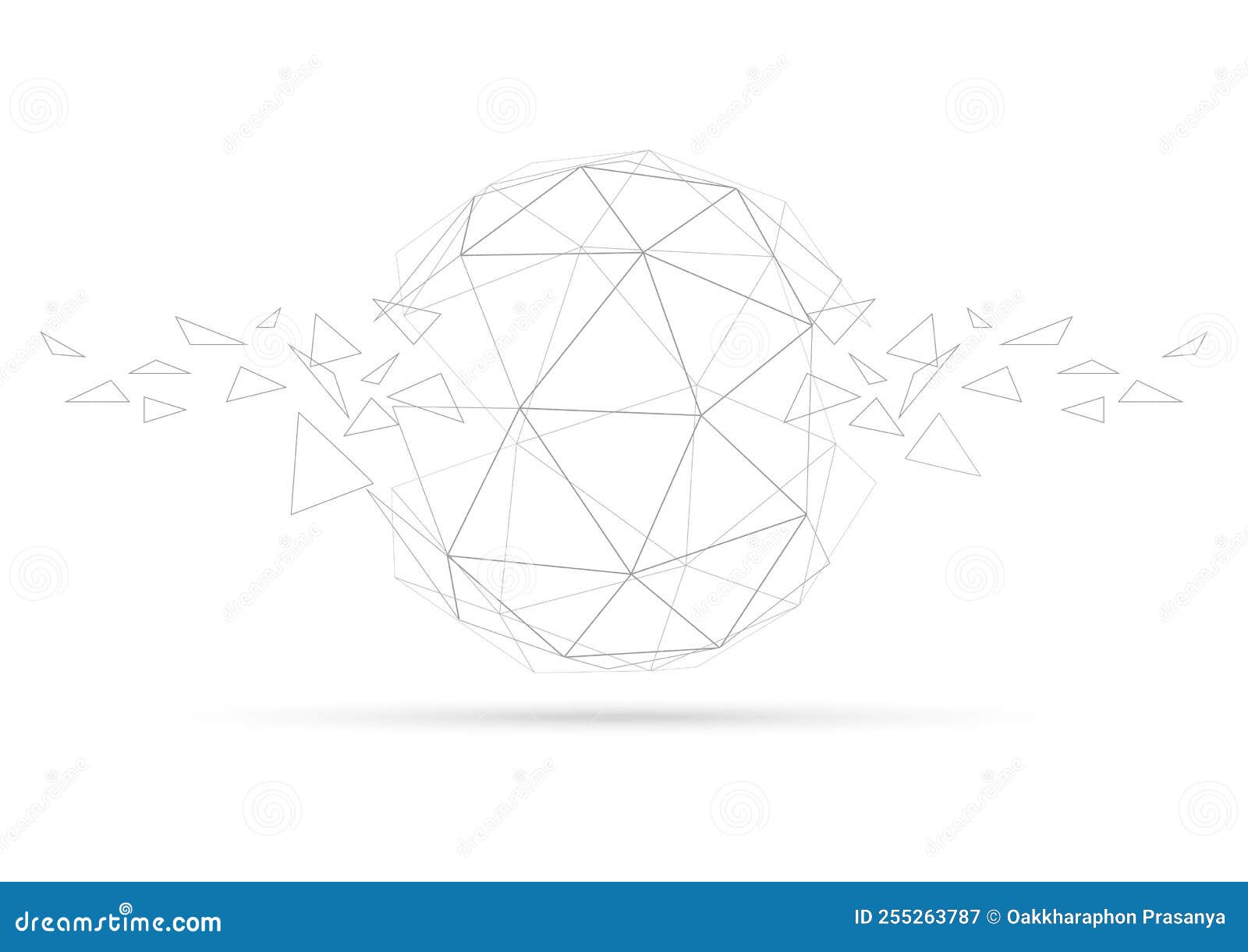 Concept of World Science Technology Graphic Polygon with Futuristic ...