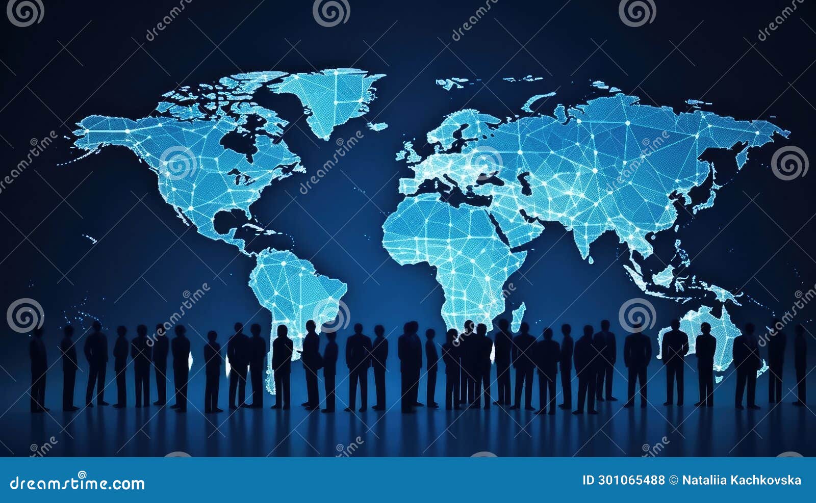 Concept of the Worldwide Business People on the Global Map Background ...