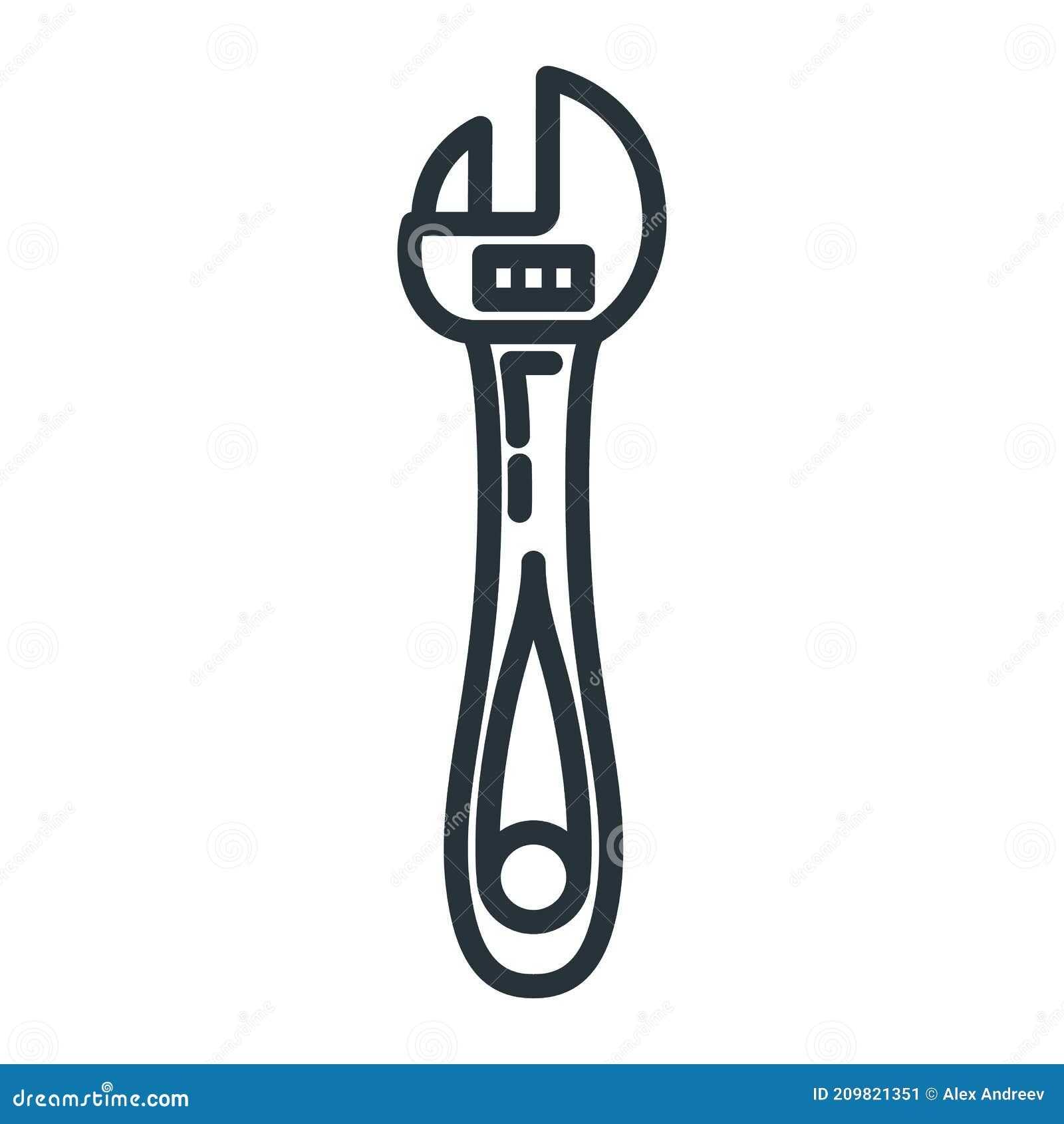 Concept Wrench Construction Tool Icon, Spanner Toolkit Professional ...