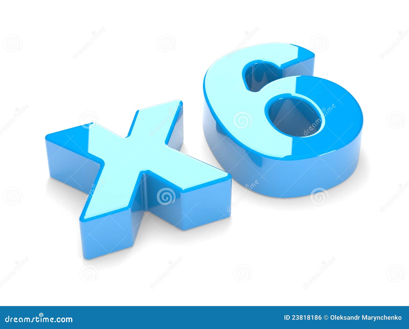Concept X6 De Multiplication Ou D'augmentation Illustration Stock ...