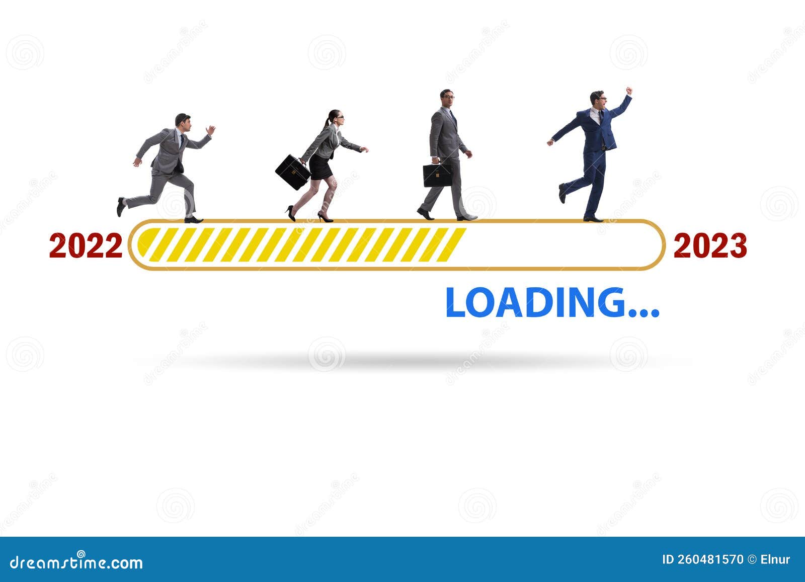 Concept of the Year 2023 Loading with Progress Bar Stock Photo - Image ...