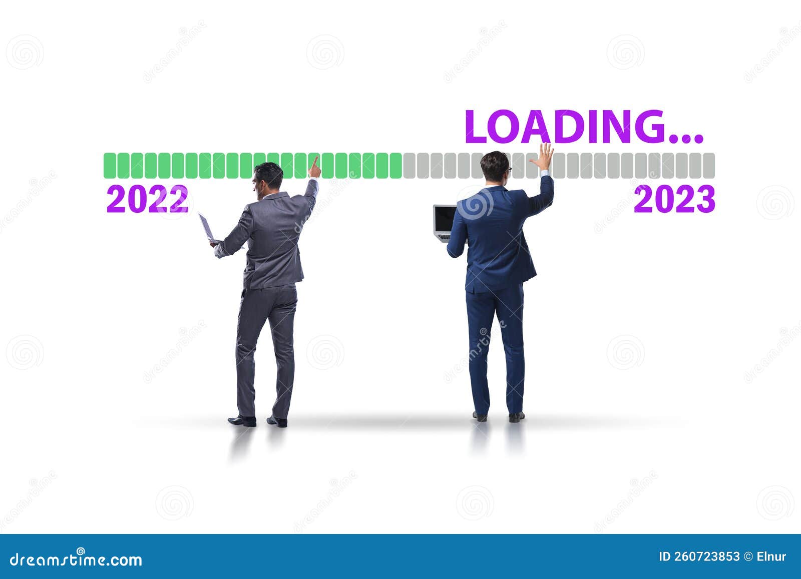 Concept of the Year 2023 Loading with Progress Bar Stock Image - Image ...