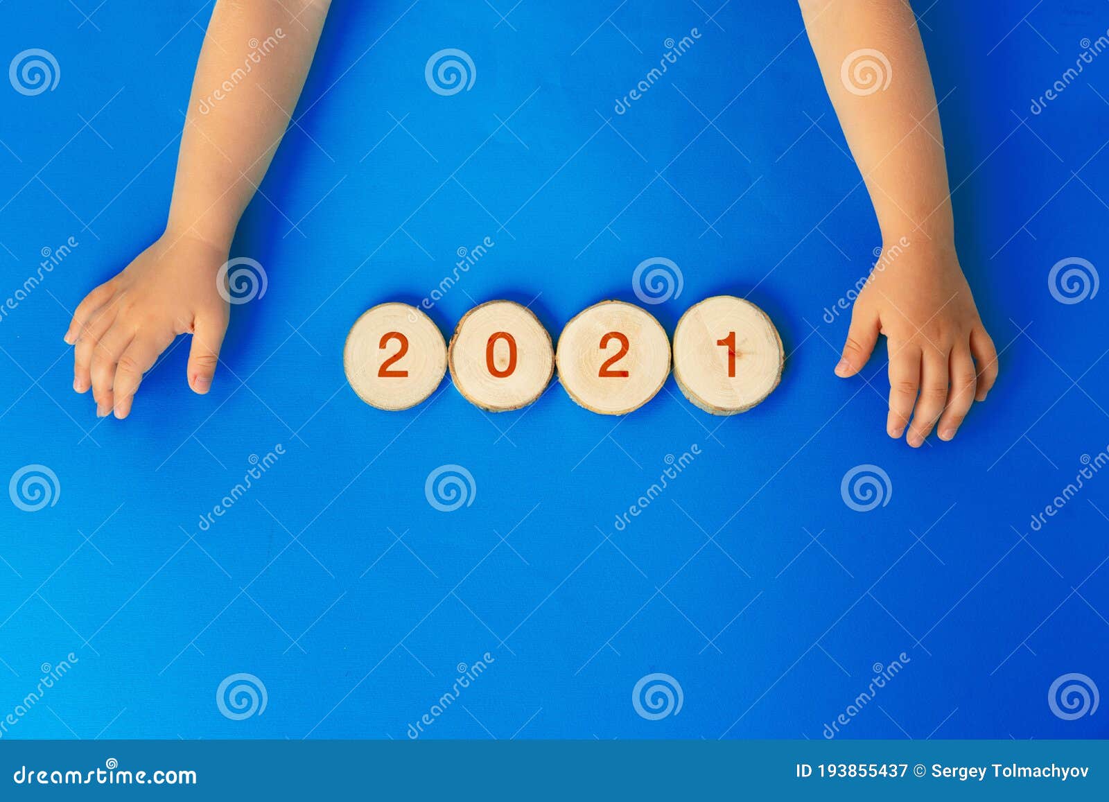 Concept of the Year 2021. 2021 Numbers on Paper Background, View from ...