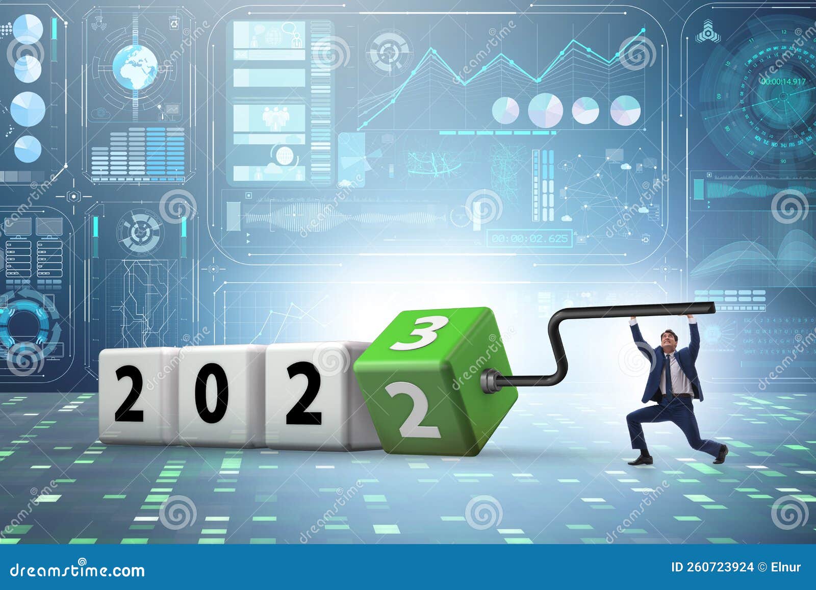 Concept of the Year 2022 Turning To 2023 Stock Photo - Image of number ...