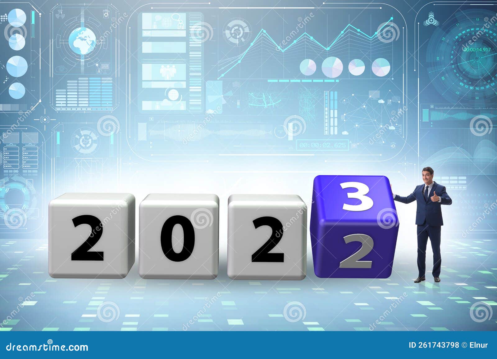 Concept of the Year 2022 Turning To 2023 Stock Photo - Image of time ...