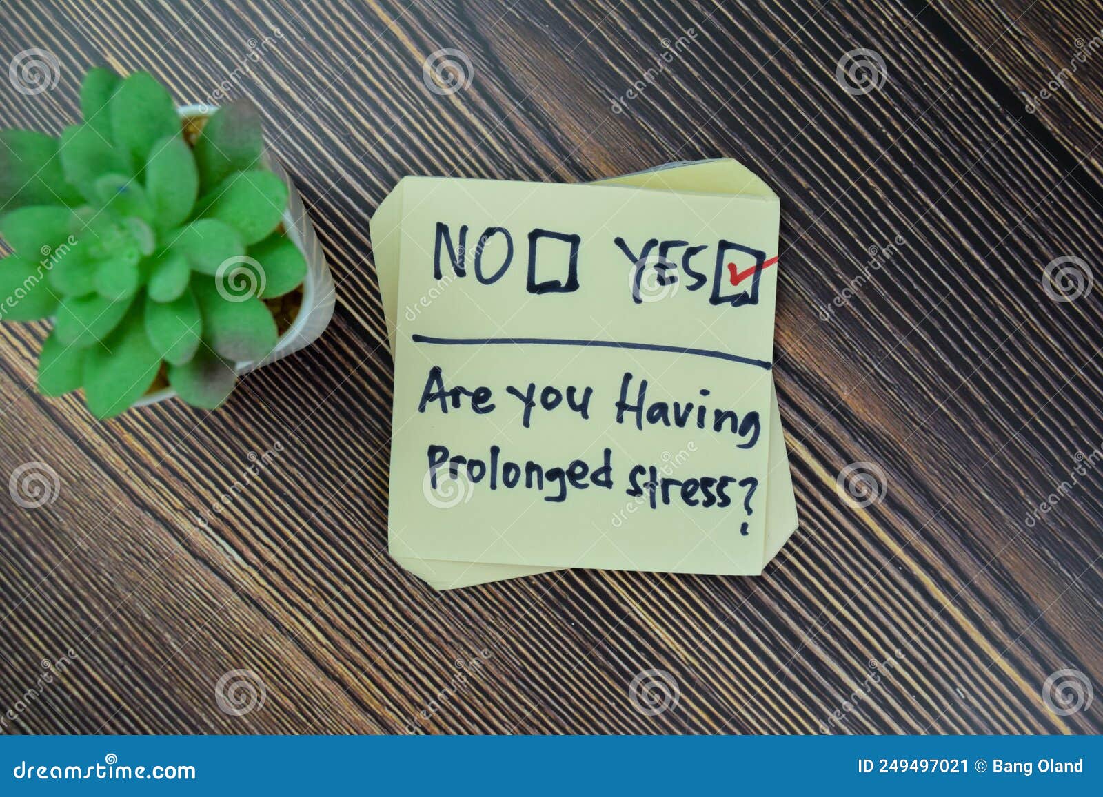 Concept of are You Having Prolonged Stress? Yes Write on Sticky Notes ...