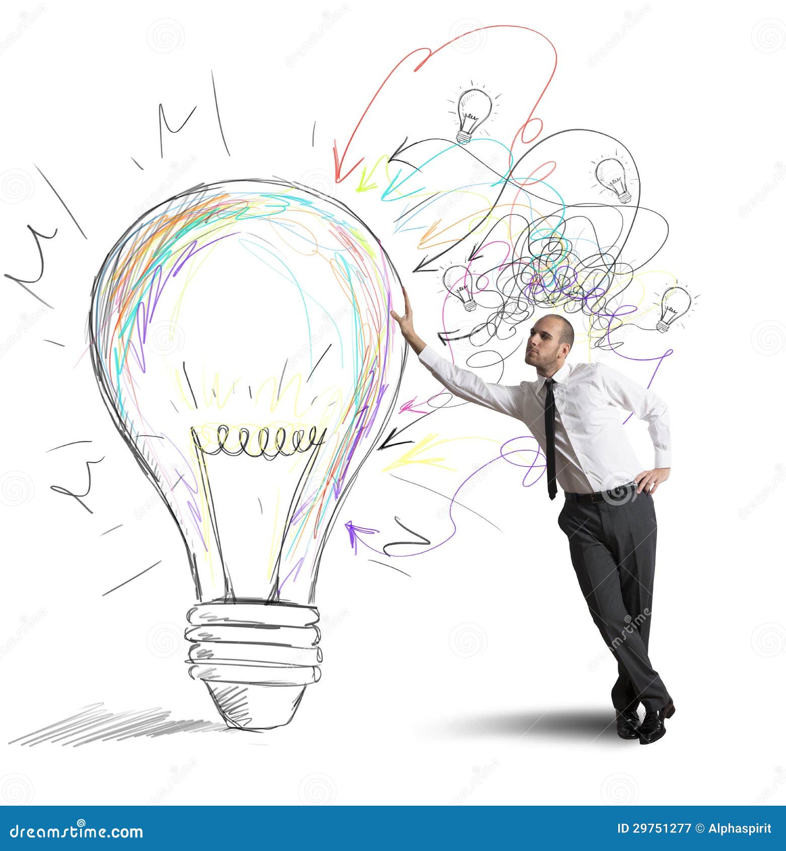 Creatief bedrijfsidee stock afbeelding. Image of tekening - 29751277