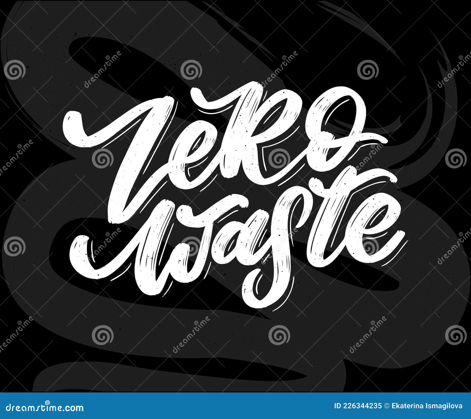 Concept Zero Waste Handwritten Text Title Sign. Vector Illustration ...