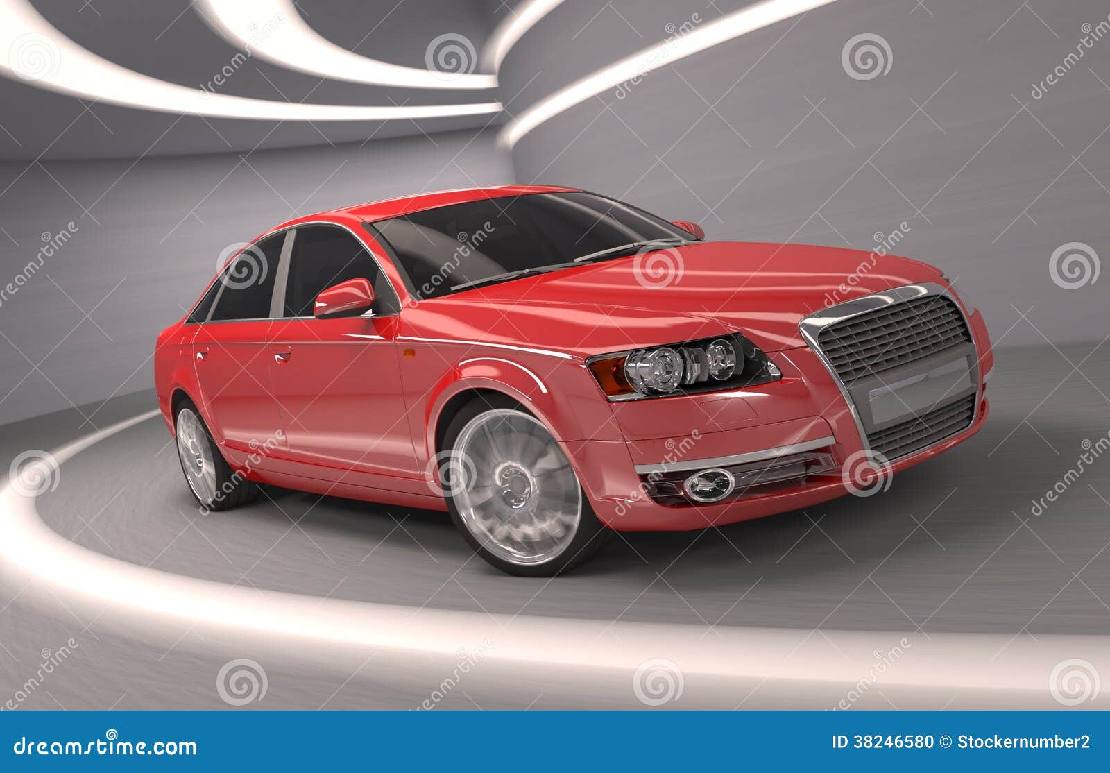 Concepten Rode Auto Van Mijn Ontwerp Stock Illustratie - Illustration ...