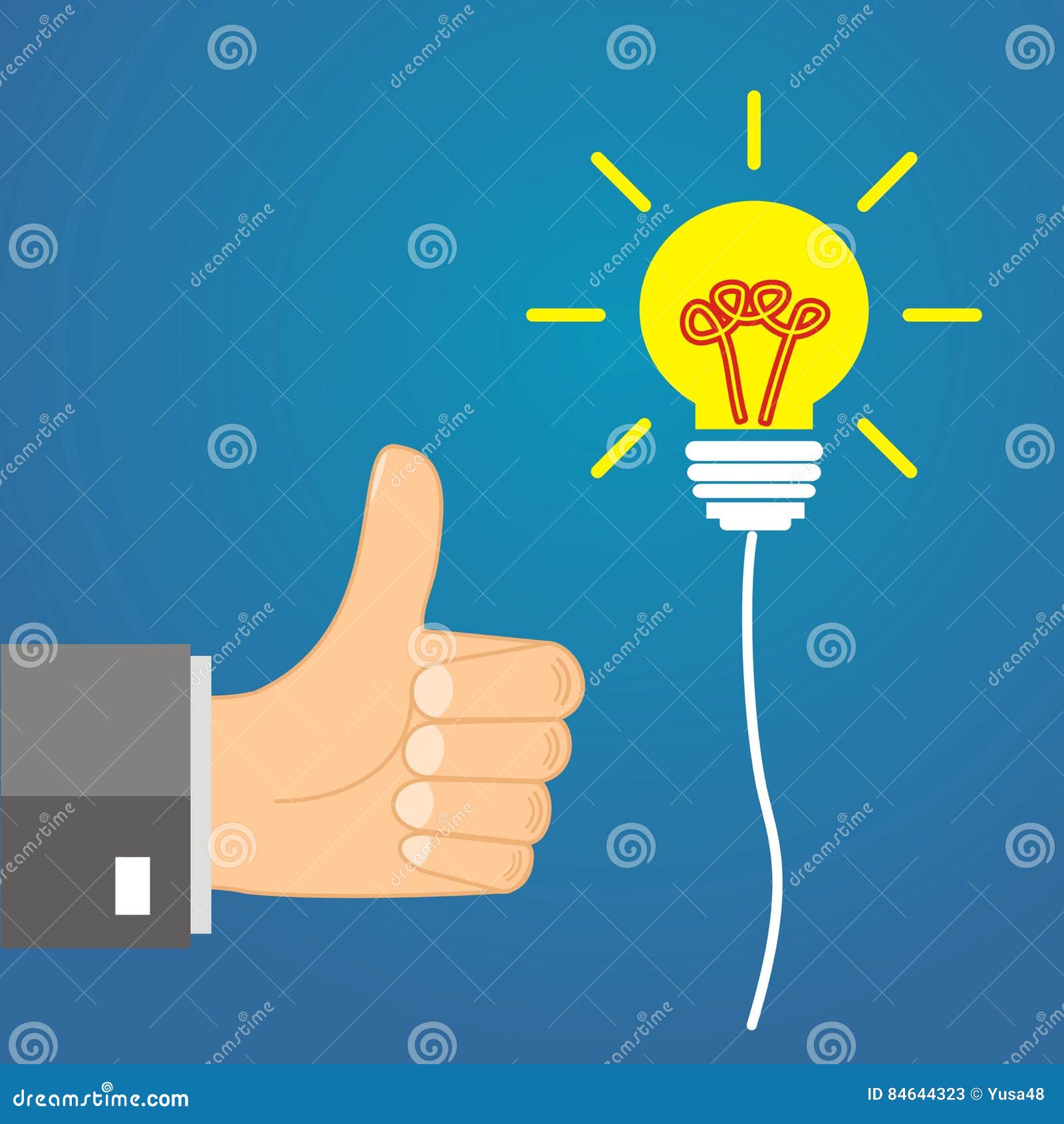 Conceptenidee - De Leiding Keurt Het Idee Goed Stock Illustratie ...