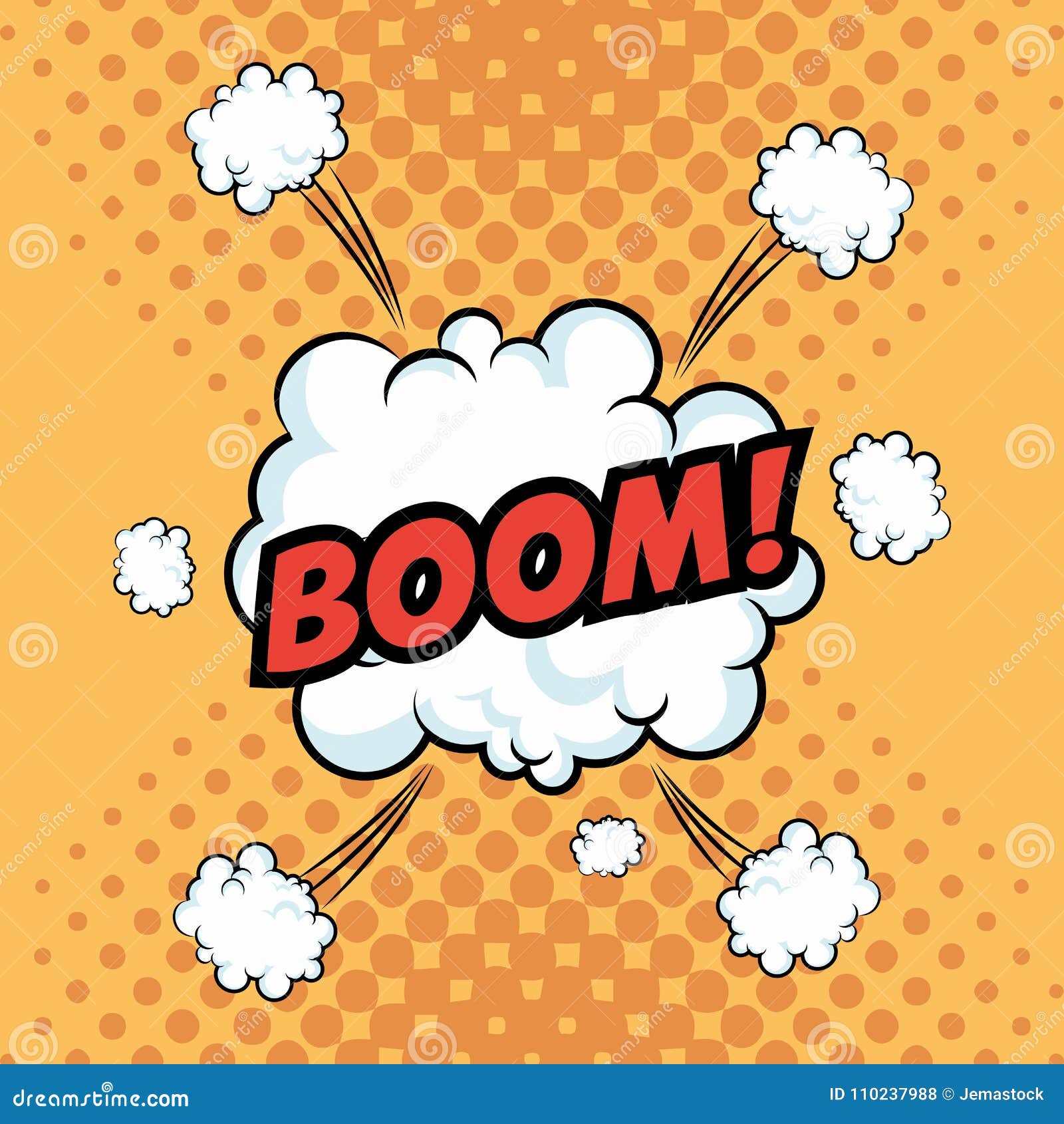 Conception Comique D'art De Bruit D'explosion De Boom Illustration de ...