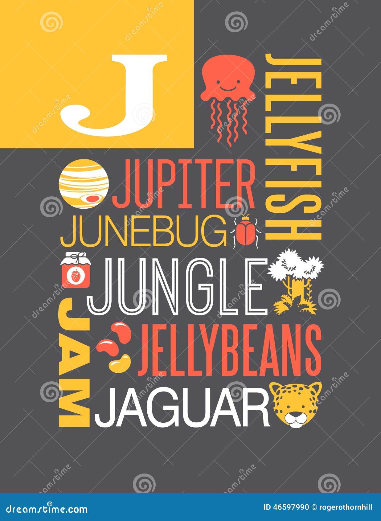 Conception D'affiche D'alphabet D'illustration De Typographie De Mots ...