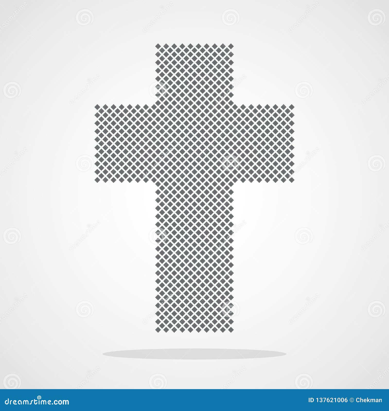 Conception D'art De Pixel De Christian Cross Illustration De Vecteur ...