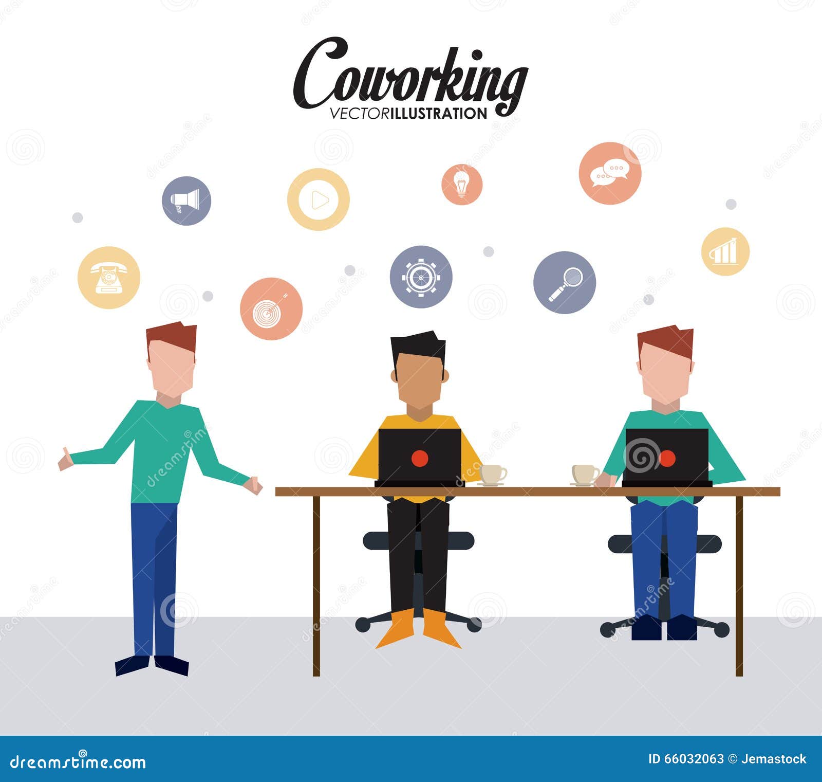 Conception D'icône De Coworking Illustration de Vecteur - Illustration ...