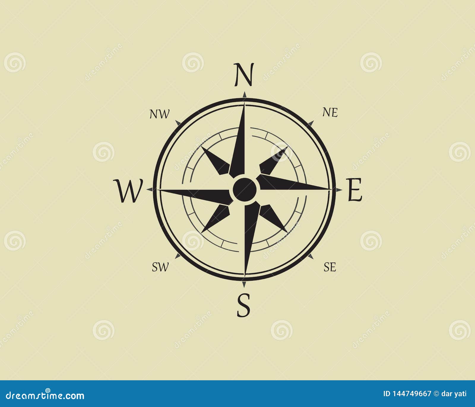 Conception D'illustration De Calibre De Logo De Boussole Illustration ...