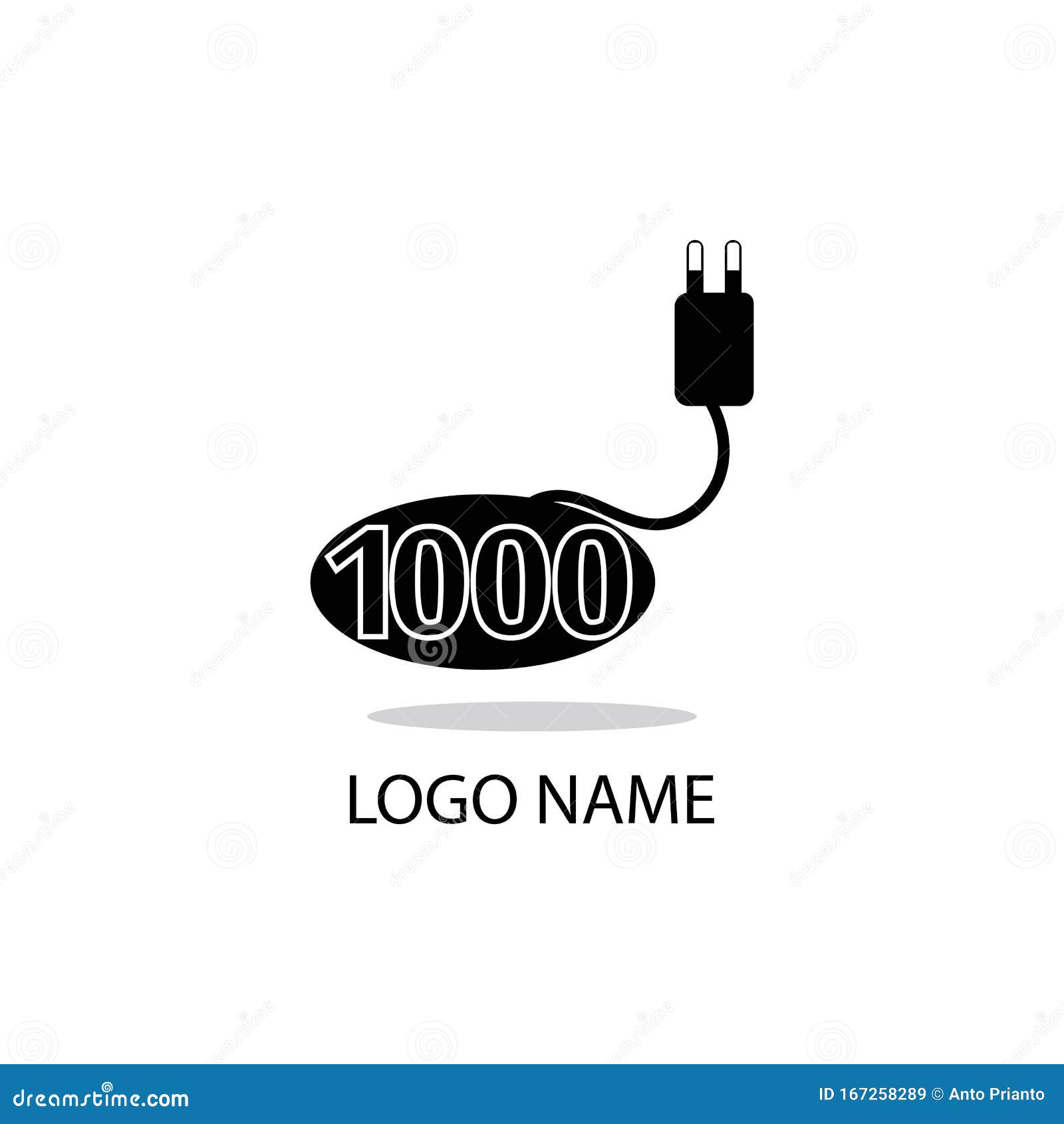 Conception D'illustration De Symbole De Logo De 1000 Nombres ...