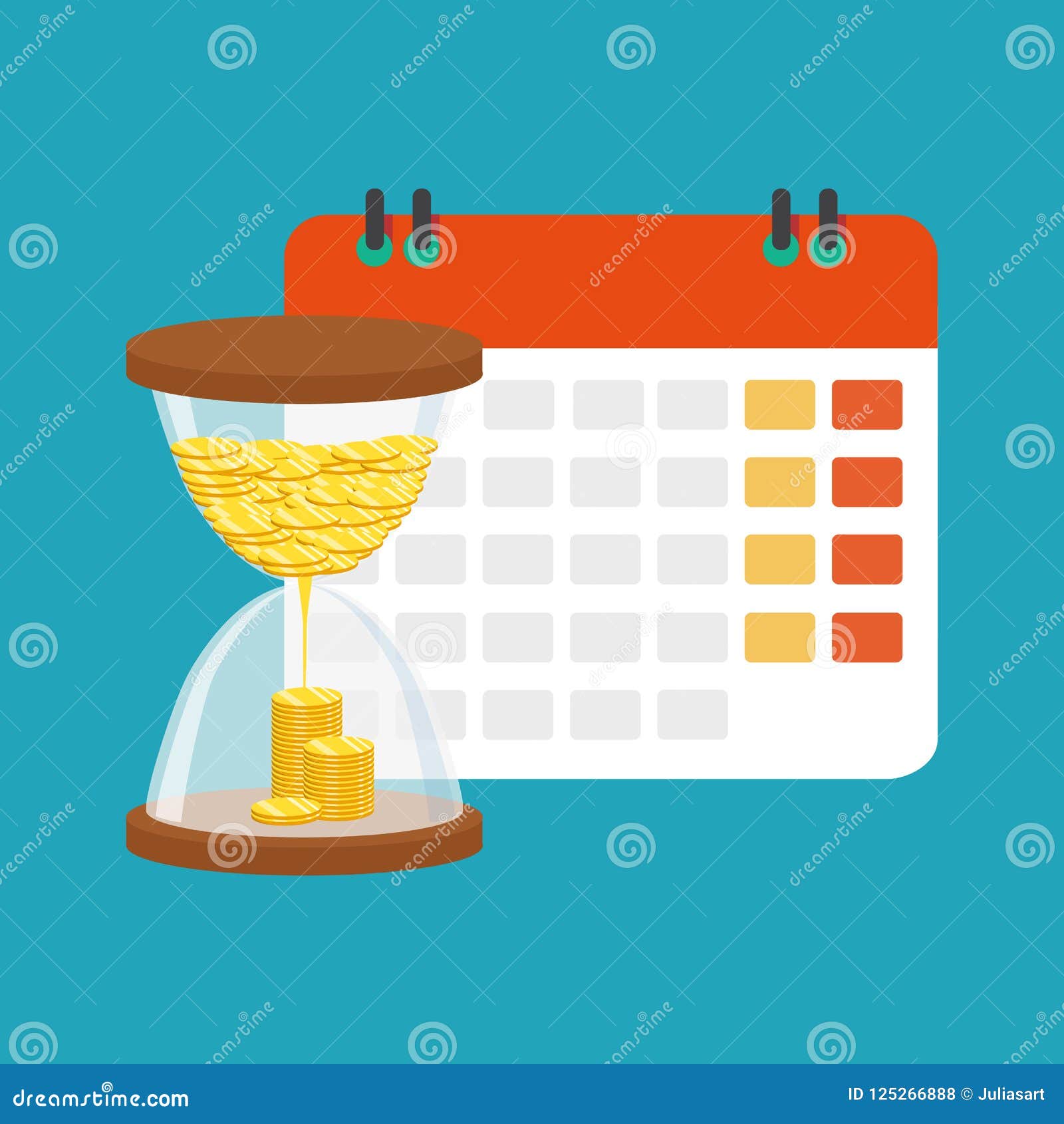 Conception D'illustration Vectorielle. Calendrier Financier Et Concept ...